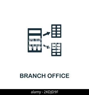 Branch Office icon. Monochrome simple Company Structure icon for ...