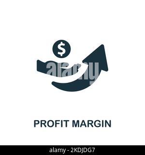 Profit Margin icon. Monochrome simple Company Structure icon for ...
