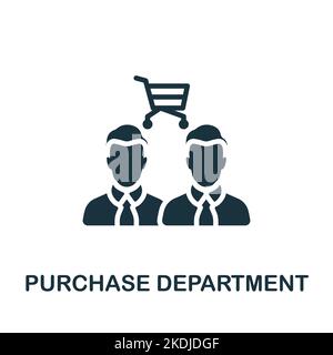 Purchase Department icon. Monochrome simple Company Structure icon for ...