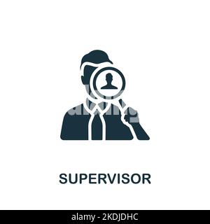 Supervisor icon. Monochrome simple Company Structure icon for templates ...