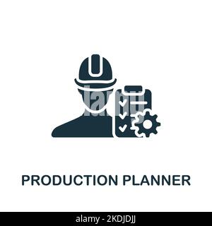 Production icon. Monochrome simple Company Structure icon for templates ...