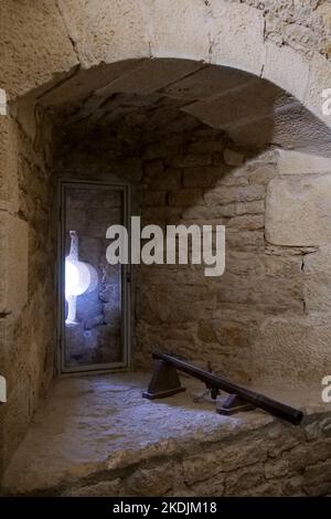 Old weapon in the Tour Flamboyante - Flamboyant Tower, Chateauneuf ...