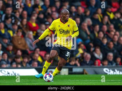 Watford’s Edo Kayembe in action during the Sky Bet Championship match ...
