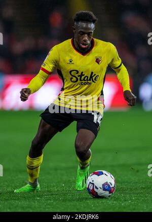 Watford's Hassane Kamara in action during the Sky Bet Championship ...