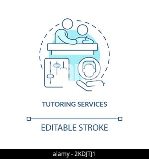 Assessment services turquoise concept icon Stock Vector Image & Art - Alamy