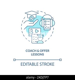 Coach and offer lessons concept icon Stock Vector Image & Art - Alamy