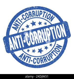 ANTI-CORRUPTION text written on red zig-zag stamp sign Stock Photo - Alamy