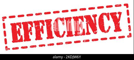 EFFICIENCY text written on red rectangle stamp sign Stock Photo - Alamy