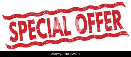 SPECIAL OFFER text written on blue round postal stamp sign Stock Photo ...