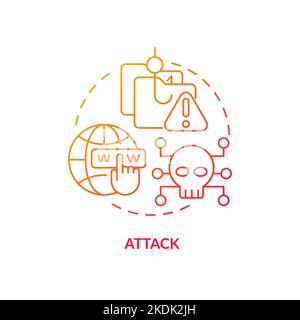 Cyber attacks red gradient concept icon Stock Vector Image & Art - Alamy