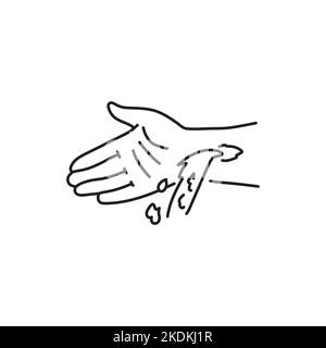 Arterial bleeding from hand color line icon. Injuries concept Stock ...