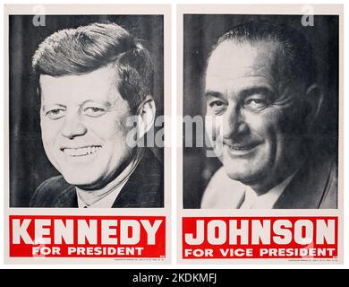 JFK John F. Kennedy for president - Cardboard Poster 1960 Stock Photo ...