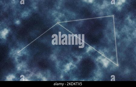 Antlia constellation, Cluster of stars, Pump constellation Stock Photo ...