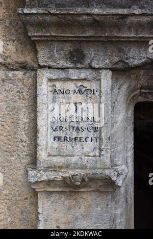 Latin Inscription on Door of Old Saint Jean Church, reused in Saint ...