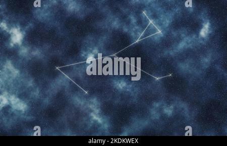 Monoceros constellation, Cluster of stars, Unicorn constellation Stock ...