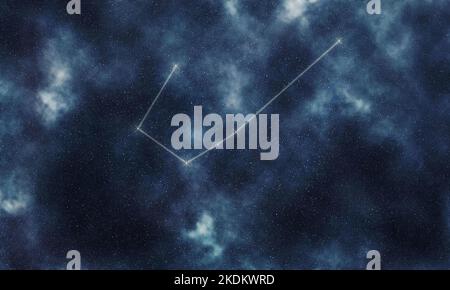 Telescopium star constellation, Night sky, Cluster of stars, Deep space ...