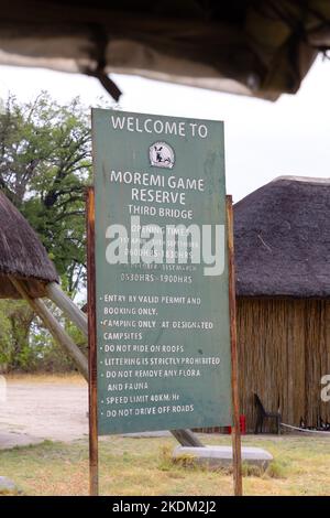 Third Bridge, Moremi Game Reserve in Okavango Delta, Botswana. Wet ...