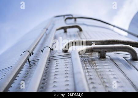 Exterior cider vat at Westons cider manufacturing plant Stock Photo - Alamy