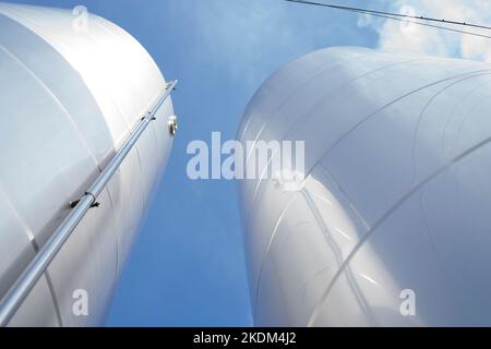Exterior cider vat at Westons cider manufacturing plant Stock Photo - Alamy