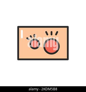 Pyogenic granuloma color line icon. Dermatology disease. Isolated ...