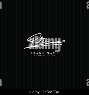 RR Initial letter handwriting and signature logo. A concept handwriting ...