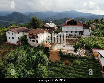 Yenihisar Village in Rize, Turkey, is connected to the town of Cayeli ...