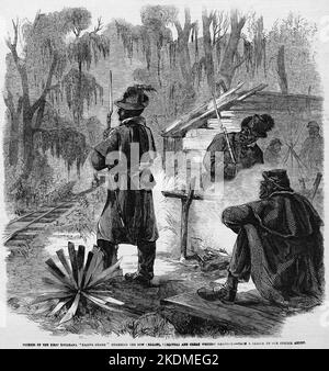 African American pickets of the First Louisiana 'Native Guard' guarding ...