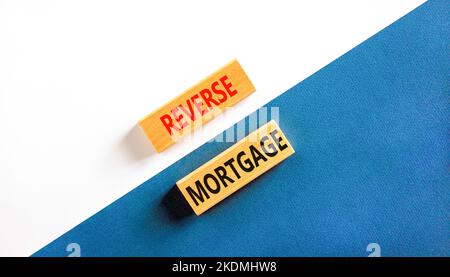 Reverse mortgage symbol. Concept words Reverse mortgage on wooden ...