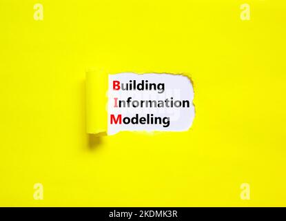 BIM building information modeling symbol. Concept words BIM building ...