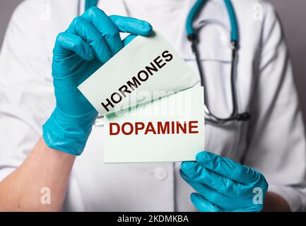 Dopamine word. Hormone, medical concept. High quality photo Stock Photo ...