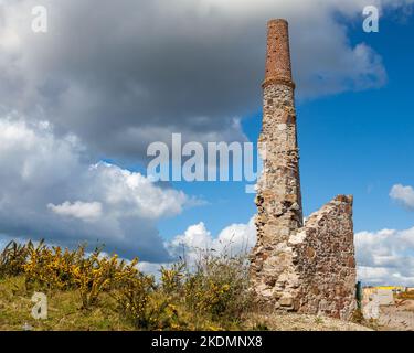 Cornish Engine House at Hallenbeagle Mine near Redruth Cornwall England ...
