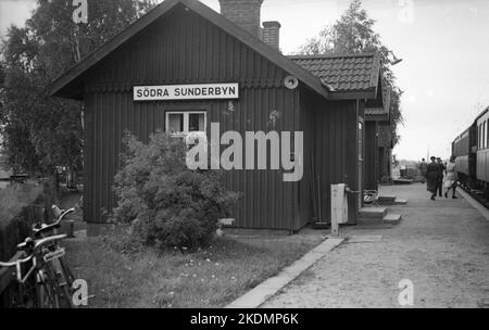 Södra Sunderbyn station Stock Photo - Alamy