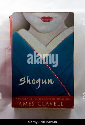 Shogun. James Clavell. Paperback. Book cover. Studio set up Stock Photo ...