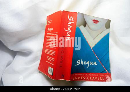 Shogun. James Clavell. Paperback. Book cover. Studio set up Stock Photo ...