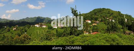 Yenihisar Village in Rize, Turkey, is connected to the town of Cayeli ...
