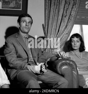 Francois Truffaut, French filmmaker, Marie Laforet, French actress and ...