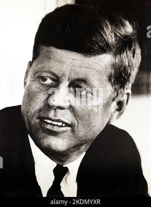 John F. Kennedy poster - 1960 Democratic Headquarters colorized Stock ...