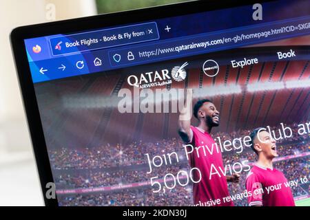 Qatar Airways (is the state-owned flag carrier of Qatar), Boeing 777 ...