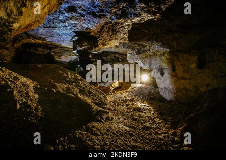 Old abandoned collapsed limestone mine Stock Photo - Alamy