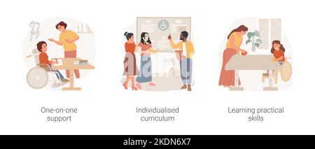 Individualised curriculum isolated cartoon vector illustration ...