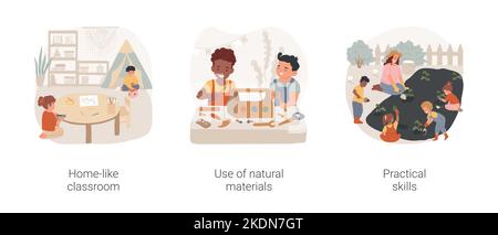 Learning practical skills isolated cartoon vector illustration. Adult ...