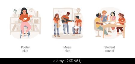 Student council isolated cartoon vector illustration. Extracurricular ...