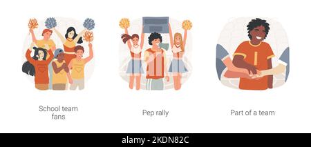 Pep rally isolated cartoon vector illustration. Sport event ...