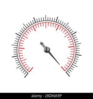 Round measuring scale with two charts anr arrow. 360 degree gauge ...