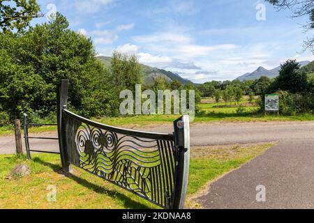 Scotland, national cycle route 78 beside Loch Linnhe west coast of ...
