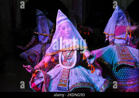 Nov 07, 2022- Sylhet, Bangladesh: Manipuri Girls attire herself as Gopi ...