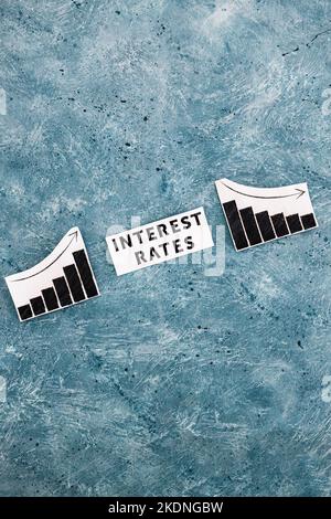 graphs with interest rates going up and property prices going down next ...