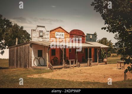 Facade of wild western style building Stock Photo - Alamy