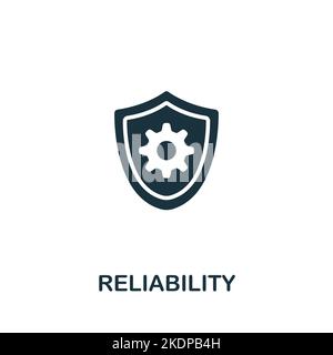 Reliability icon. Monochrome simple Customer Relationship icon for ...