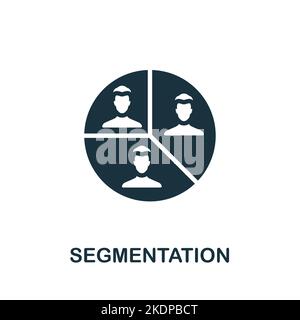 Segmentation icon. Monochrome simple Customer Relationship icon for ...